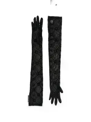 MARINE SERRE Moon-print Mesh Gloves