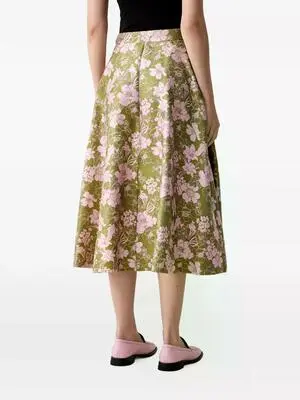 JOOP! Floral-print Pleated Midi Skirt