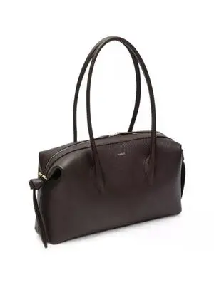 Yuzefi Brioche Leather Tote Bag - Brown