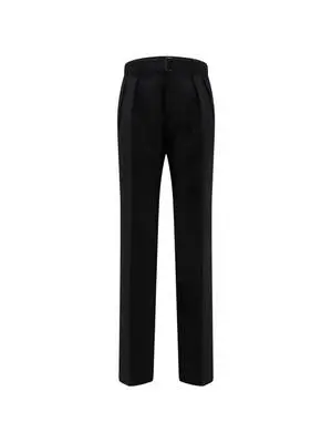 Tagliatore Belted Double-pleated Tailored Trousers - Black