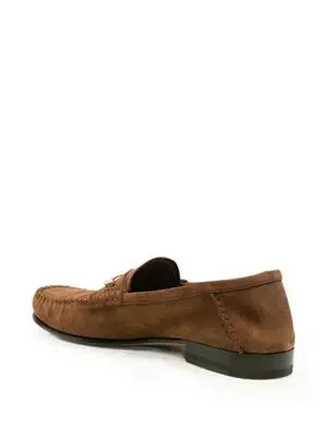 TOM FORD T-bar Suede Loafers