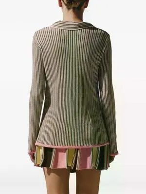 BAOBAB Federica Ribbed-knit V-neck Sweater