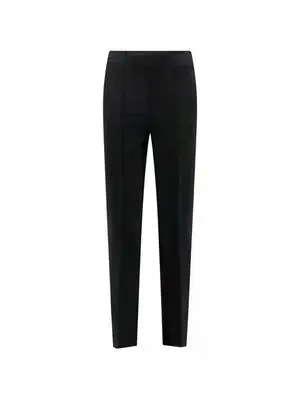 RÓHE Cigarette-leg Topstitched Slim-fit Trousers - Black