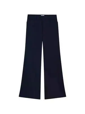 Closed Flye Flared-leg Trousers - Blue