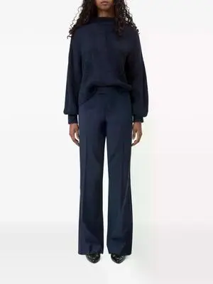 Closed Flye Flared-leg Trousers