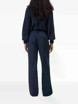 Closed Flye Flared-leg Trousers
