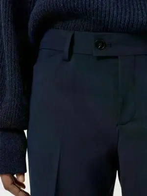 Closed Flye Flared-leg Trousers