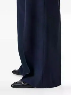 Closed Flye Flared-leg Trousers
