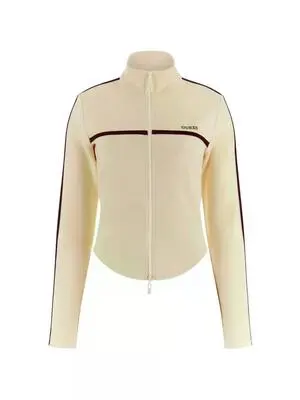 Guess Jasmine Side-stripe Zip-up Sweatshirt - Neutrals