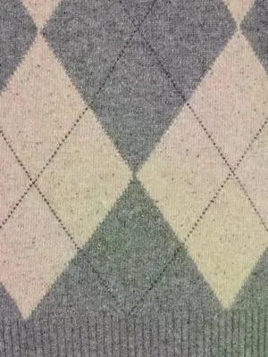 RÓHE Argyle-check Long-sleeve Sweater