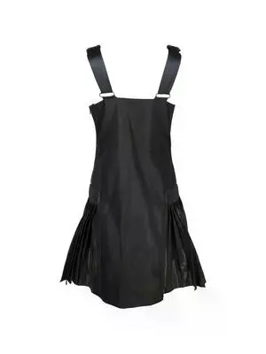 LANVIN 2007 Pleated V-neck Mini Dress
