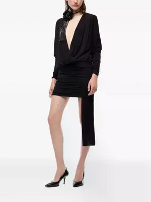Pinko Mini Dress With Gathering And Ribbon