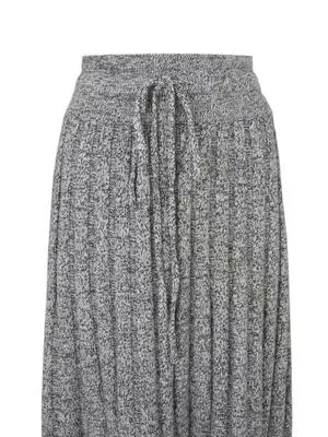 IZAAK AZANEI Midi Pleated Drawstring Skirt