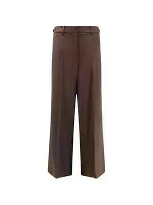 ALYSI Wide-leg Trousers - Brown