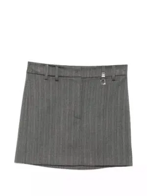 Patrizia Pepe Pinstriped Mini Skirt - Grey