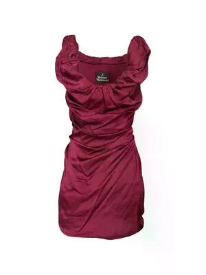 VIVIENNE WESTWOOD Ruched Satin Dress - Red