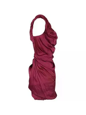 VIVIENNE WESTWOOD Ruched Satin Dress - Red