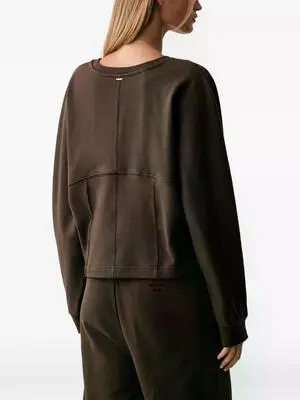 TWINSET Seam-detail Cotton Sweatshirt - Brown