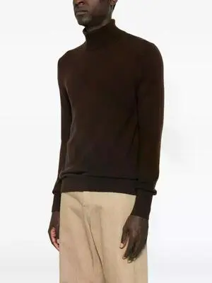 Eric Bompard Roll-neck Cashmere Knit - Brown