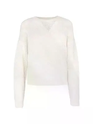 Peserico Open-knit Crew-neck Sweater - Neutrals