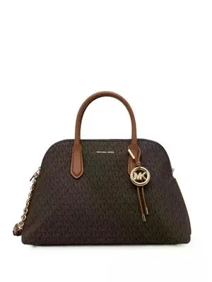 Michael Kors Freddie Monogram-pattern Logo-charm Tote Bag - Brown