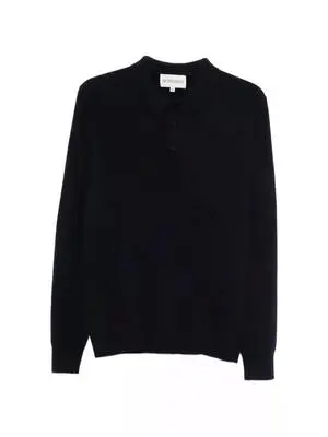 Eric Bompard Long-sleeve Cashmere Polo Shirt - Blue