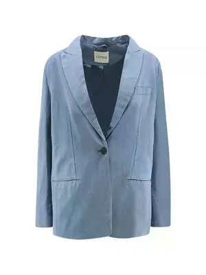 Closed Single-breasted Peak-lapel Blazer