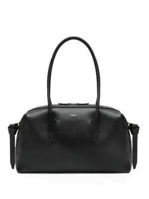 Yuzefi Brioche Leather Shoulder Bag - Black