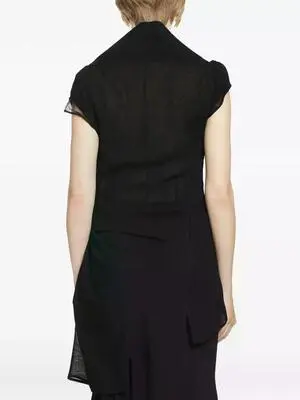 YEHUAFAN Draped Sleeveless Top