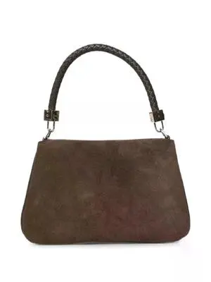 COCCINELLE Braided-handle Suede Tote Bag