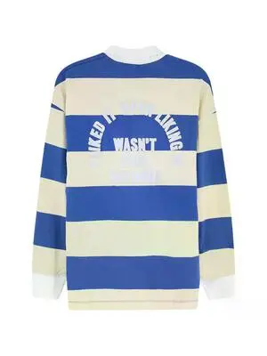 POMPEII Striped Long-sleeve Polo Shirt