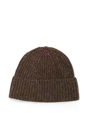 LISA YANG Ribbed-knit Beanie Hat - Brown