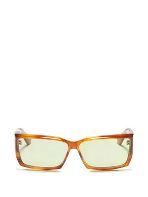 Valentino Garavani Vlogo Signature Rectangular-frame Sunglasses - Brown