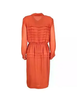 Vintage 80's Midi Tiered Double-breasted Dress