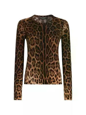 Dolce & Gabbana Leo-print Wool Pullover