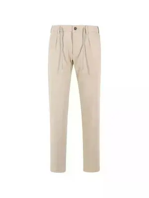 Eleventy Drawstring Pleated Trousers - Neutrals