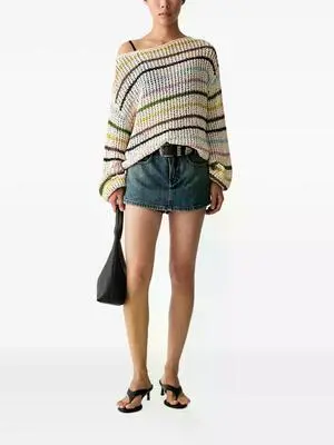 Miss Sixty Striped Open-knit Sweater