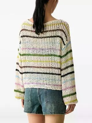 Miss Sixty Striped Open-knit Sweater