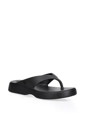 Melissa Logo Plaque Flip Flops - Black