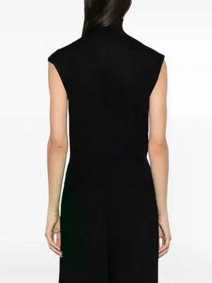 Rick Owens High-neck Knitted Vest - Black