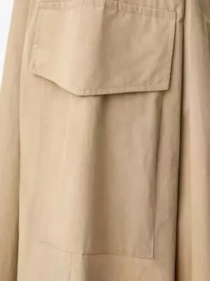 VICOLO Pleated Belted Midi Skirt