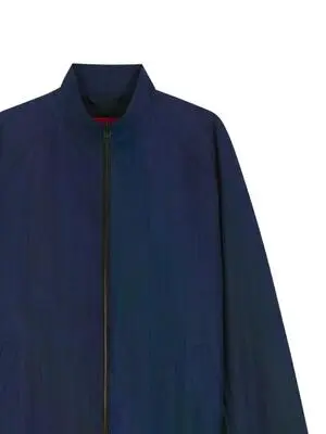 Hugo Kamilo Slim-fit Jacket In Chalk-striped Virgin Wool - Blue