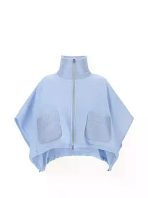 Herno Resort Kimono-sleeve Poncho - Blue