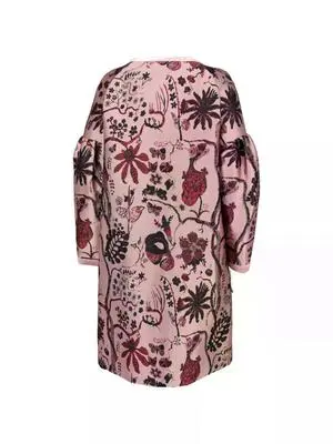 Alberta Ferretti Floral-print Balloon-sleeve Coat