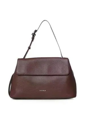 COCCINELLE Grainy Leather Shoulder Bag - Brown