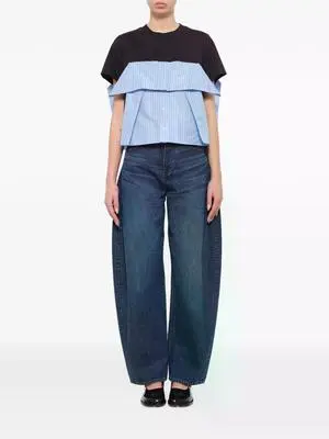 Sacai Striped Panelled T-shirt