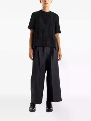 Sacai Denim-panel Sweater