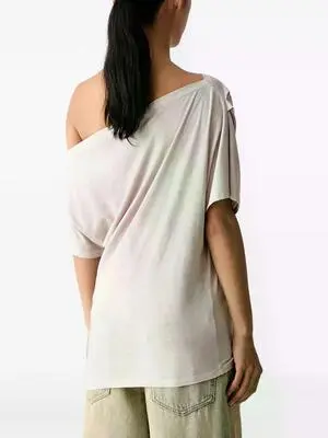 Miss Sixty Graphic-print Off-shoulder T-shirt
