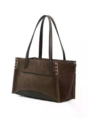 JW Anderson Contrast-stitch Suede Tote Bag