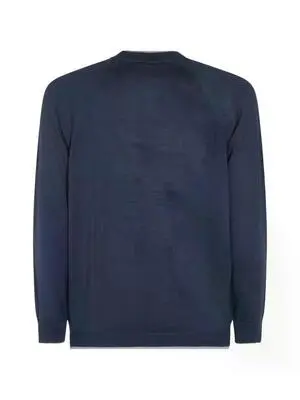 Eleventy Raglan-sleeve Wool Sweater - Blue